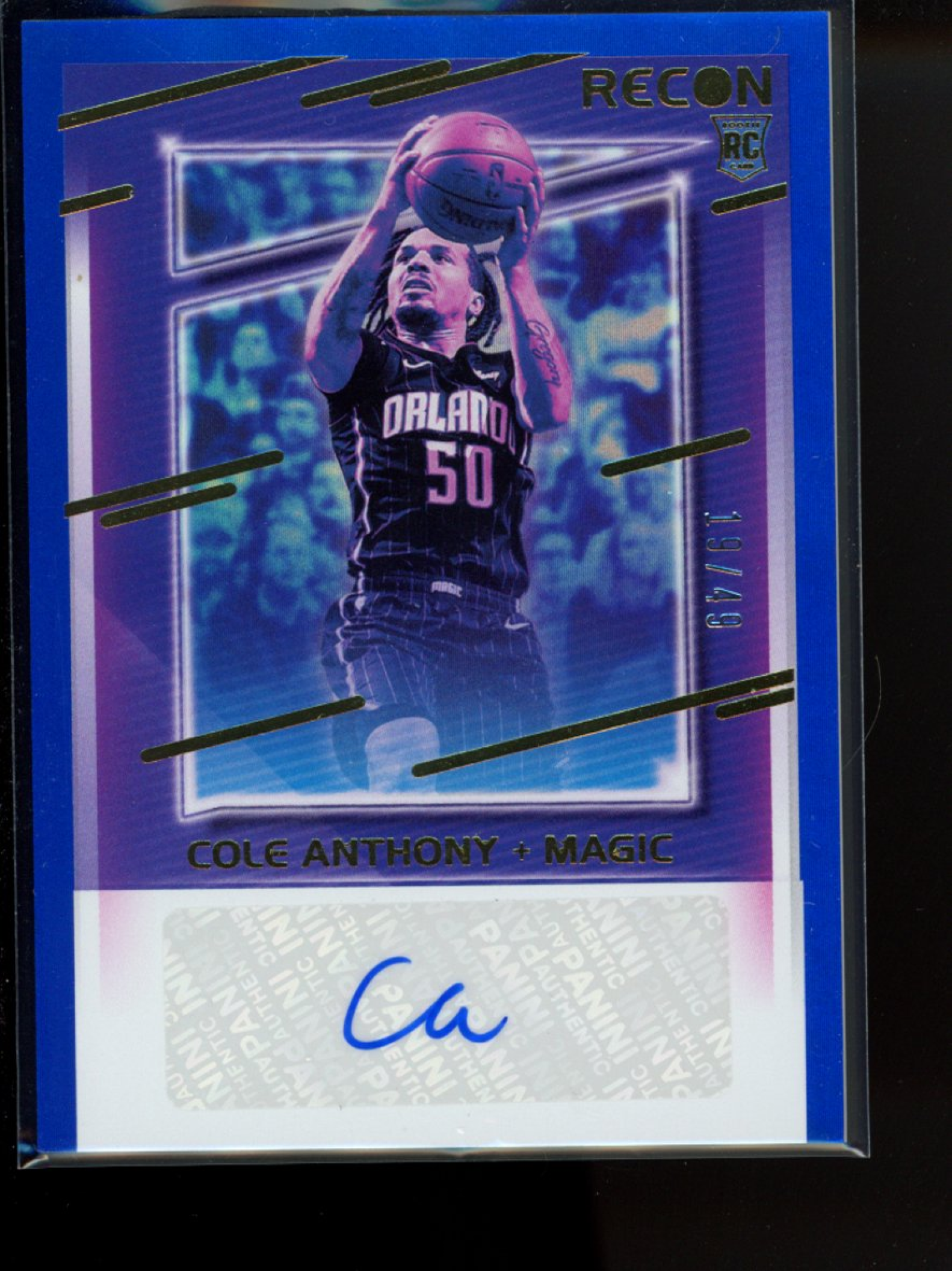 Cole Anthony 2020 Recon #RRS-CAN Rookie Recon Signatures - Blue /25 ...