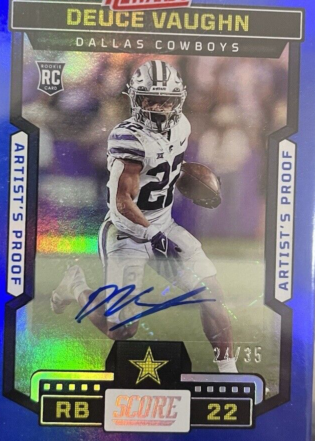 Deuce Vaughn 2023 Score #327 Rookie Signatures - Artist's Proof /35 ...