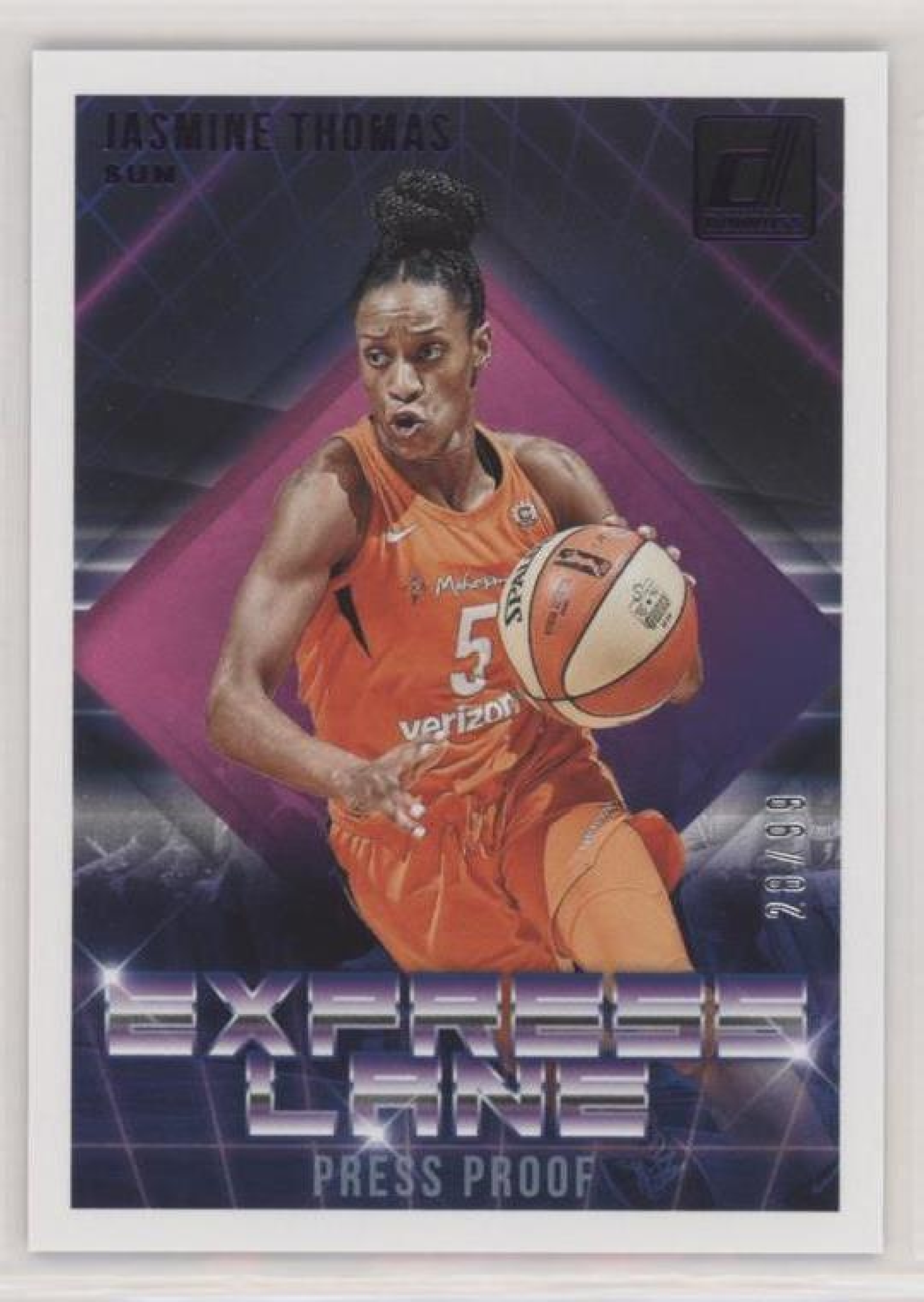 Jasmine Thomas 2019 Donruss WNBA #20 Express Lane - Purple Press Proof ...