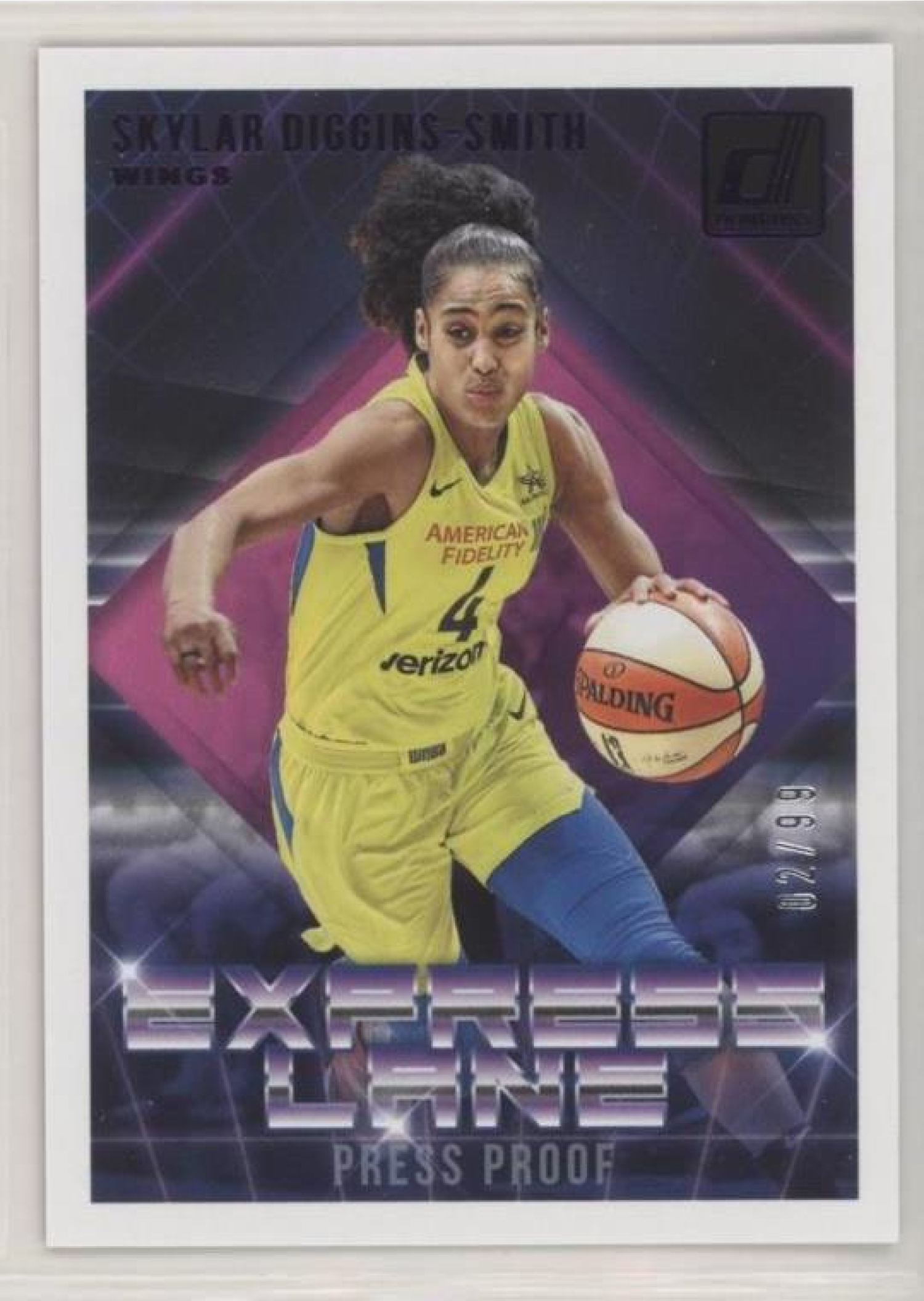 Skylar Diggins-Smith 2019 Donruss WNBA #8 Express Lane - Purple Press ...