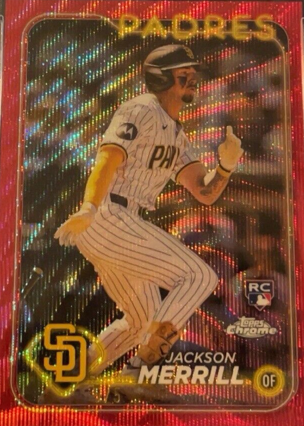 Jackson Merrill 2024 Topps Chrome #207 Red Wave Refractor /5 Price ...