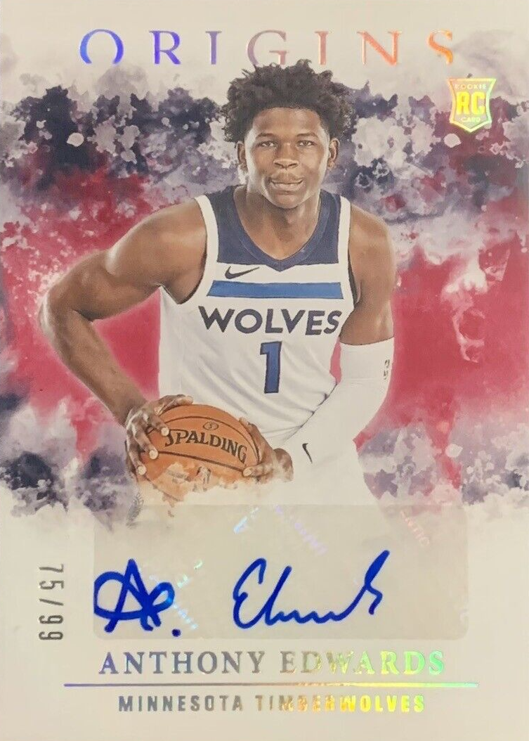 Anthony Edwards 2020 Origins #RA-EDW Rookie Autographs - Red /99 Price ...