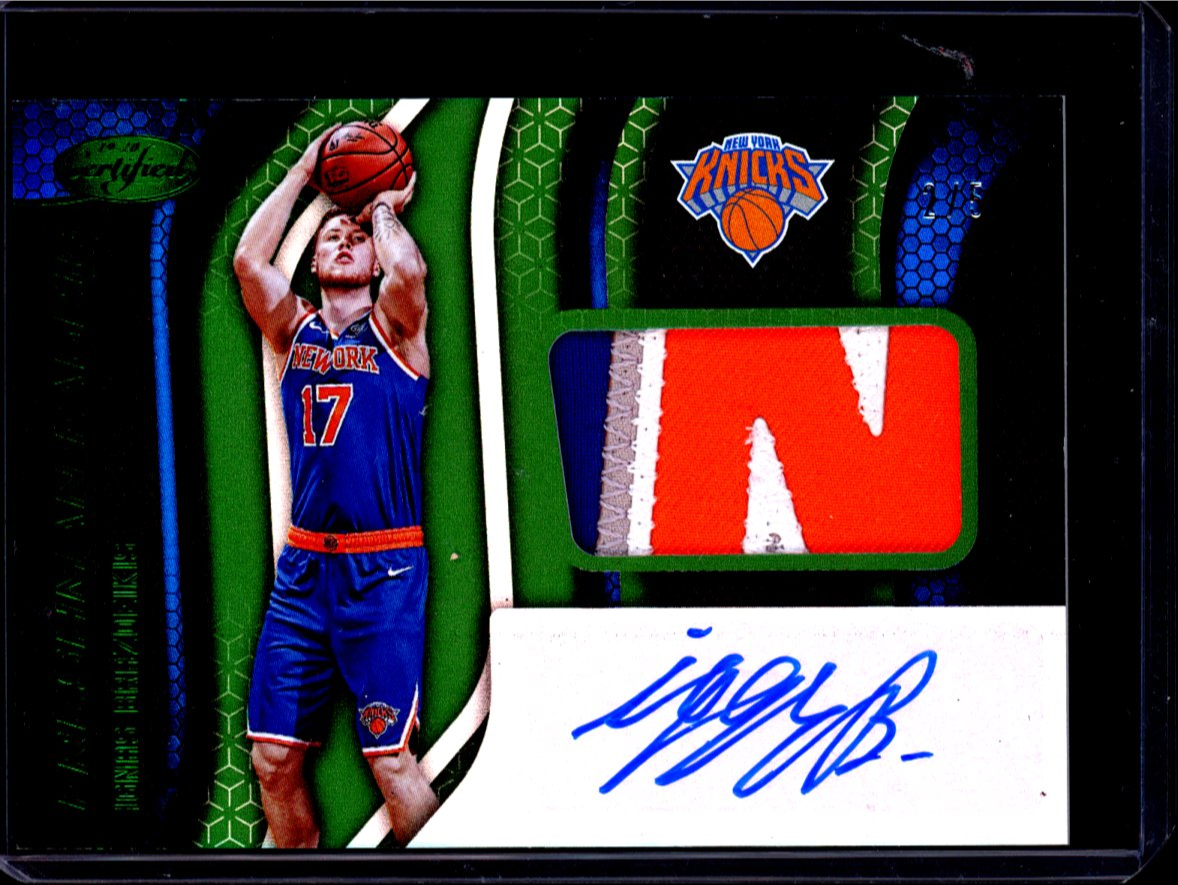 Ignas Brazdeikis 2019 Certified #FF-IB Freshman Fabric Signatures Price ...
