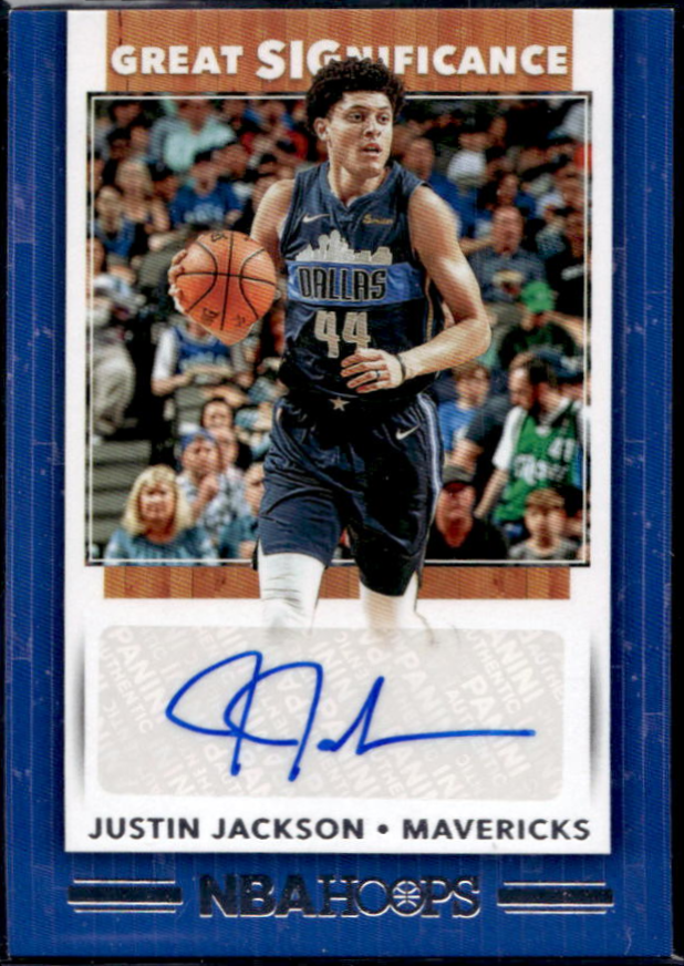 Justin Jackson 2019 Hoops #GS-JJK Great SIGnificance Price Guide ...