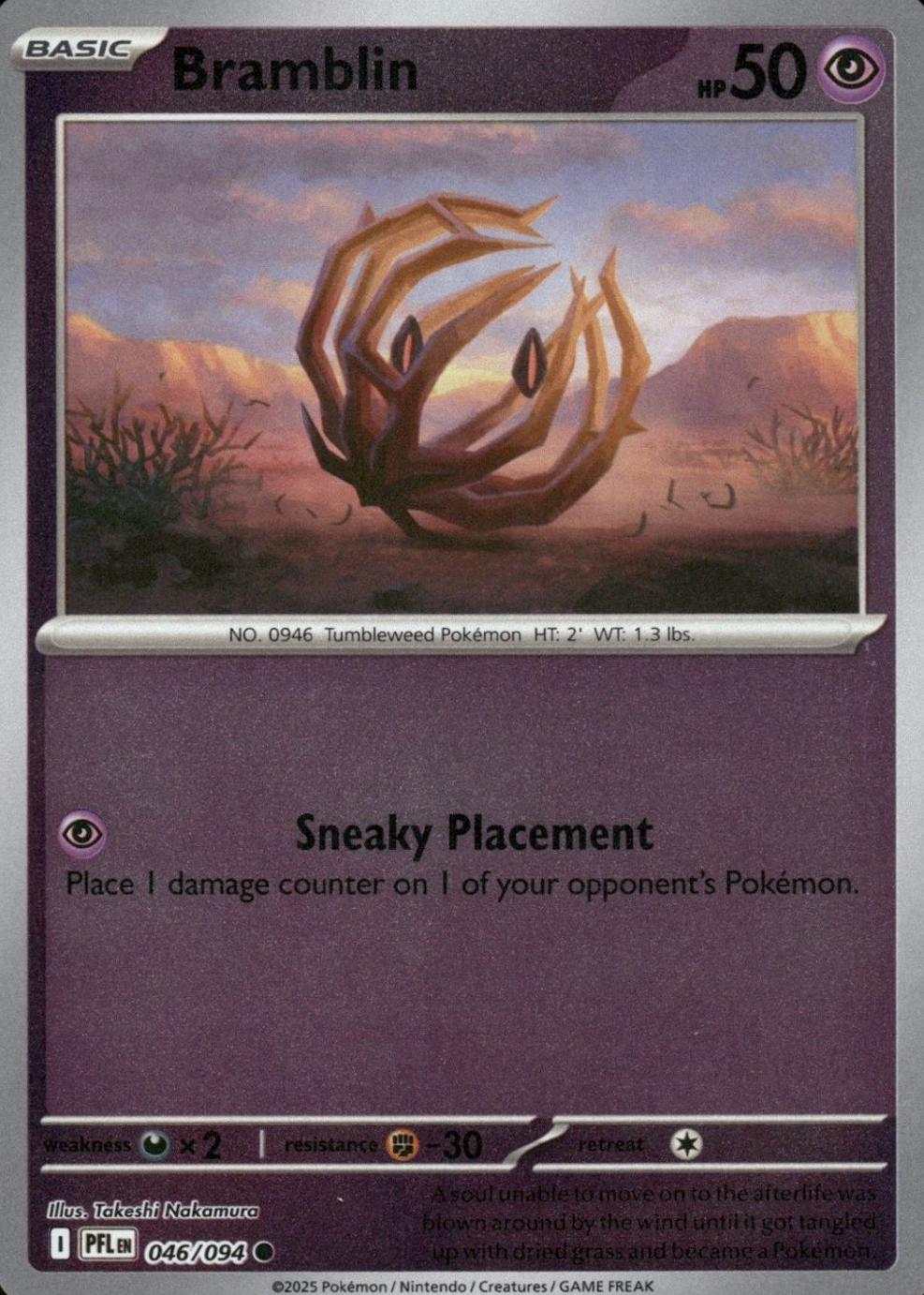 Bramblin 2025 Mega Evolution: Phantasmal Flames #46/94 Reverse Holo ...