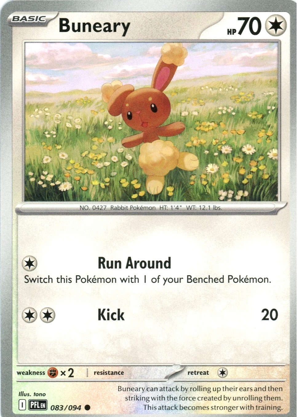 Buneary 2025 Mega Evolution: Phantasmal Flames #83/94 Base Price Guide ...