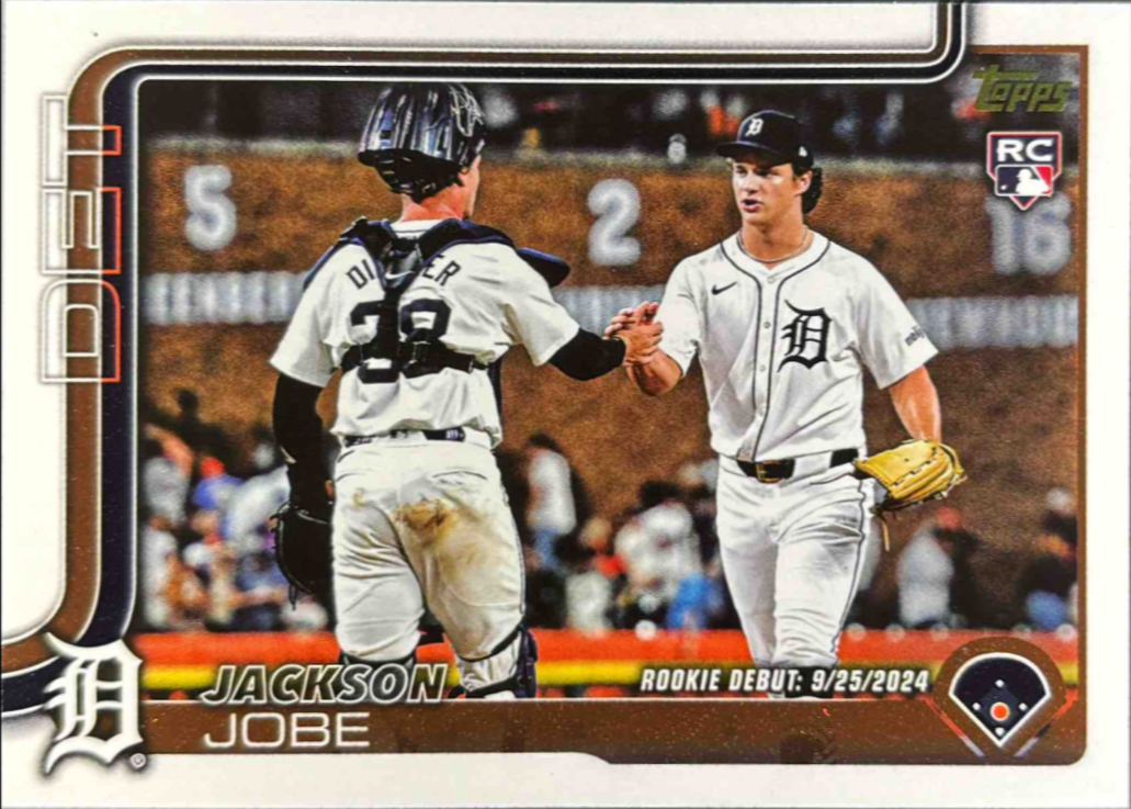Jackson Jobe 2025 Topps Update #US193 Rookie Debut - Golden Mirror ...