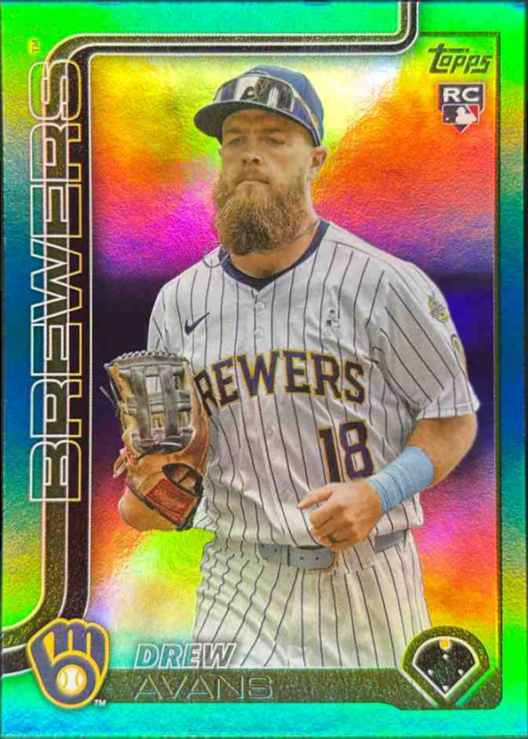Drew Avans 2025 Topps Update #US92 Green Rainbow Foil /99 Price Guide ...