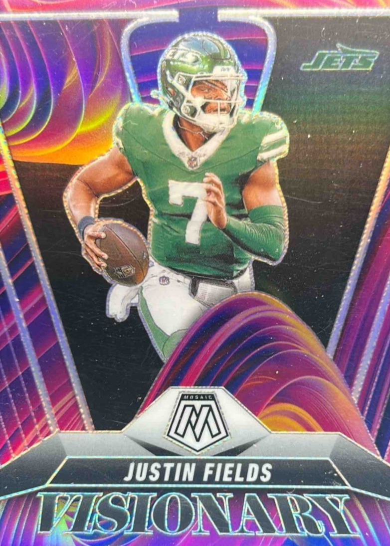 Justin Fields 2025 Mosaic #19 Visionary /(SSP) Price Guide - Sports ...