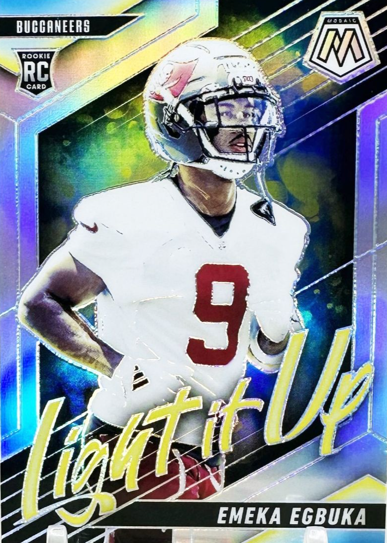 Emeka Egbuka 2025 Mosaic #3 Light It Up - Silver Price Guide - Sports ...
