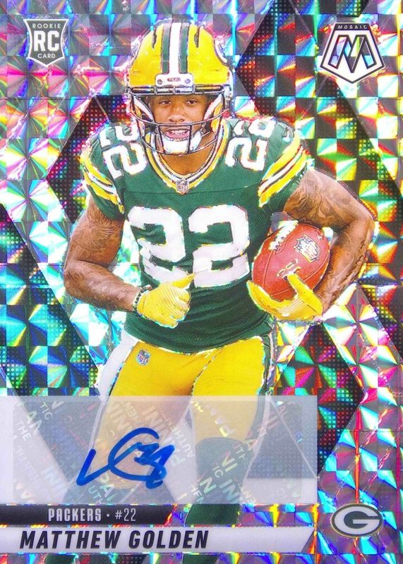 Matthew Golden 2025 Mosaic #323 Rookie Autographs Price Guide - Sports ...