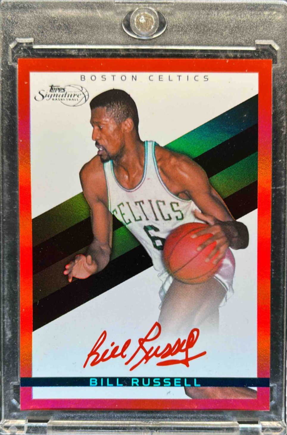 Bill Russell 2008 Topps Signature #TS-BRU Facsimile Red /869 Price ...