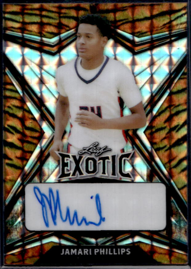Jamari Phillips 2022 Leaf Exotic #BA-JP1 Mosaics Tiger /7 Price Guide ...