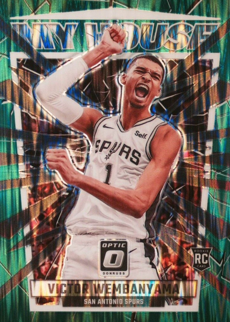 Victor Wembanyama 2023 Optic #6 My House - Green Shock Price Guide ...