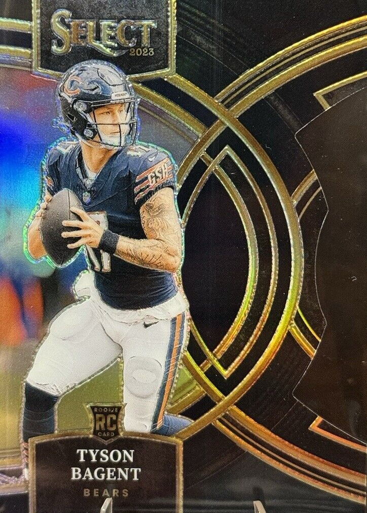 Tyson Bagent 2023 Select #123 Premier Level Black Die-Cut /1 Price ...