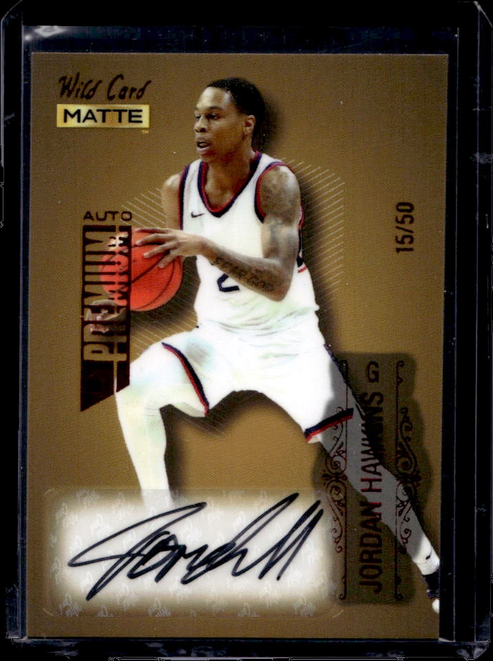 Jordan Hawkins 2022 Wild Card Matte #MB-A Autographs Silver Red Foil ...