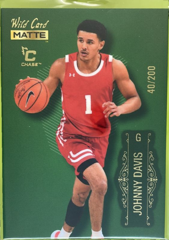 Johnny Davis 2022 Wild Card Matte #MB-37 20 Stripe White /100 Price ...