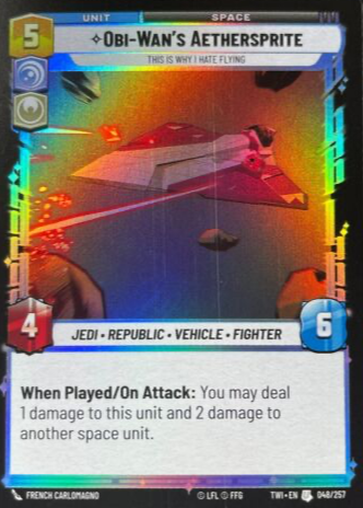 Obi-Wan's Aethersprite 2024 Twilight of the Republic #48 Foil Price ...