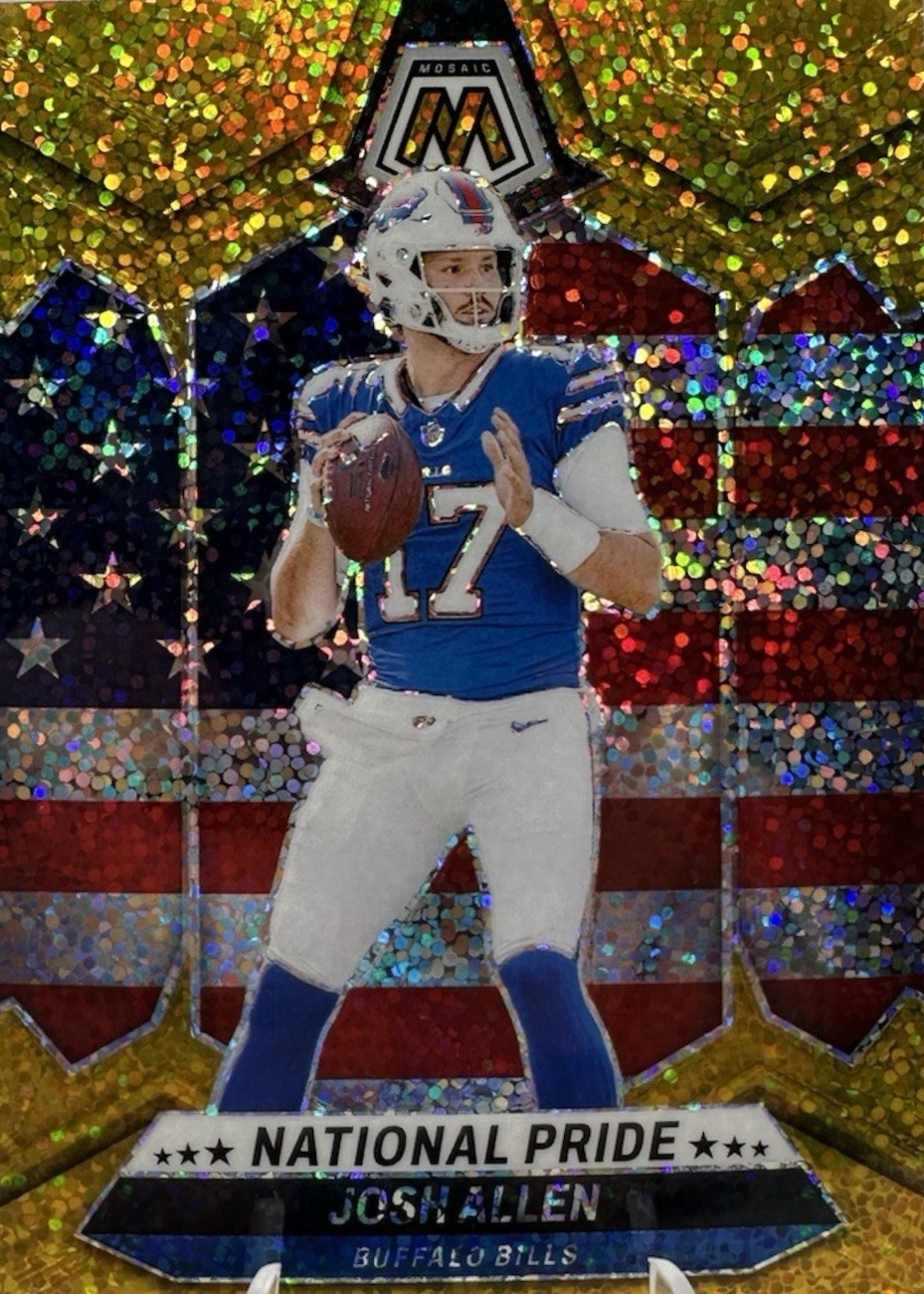 Josh Allen 2024 Mosaic #254 National Pride - Gold Sparkle /24 Price ...