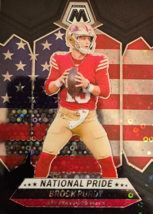 Brock Purdy 2024 Mosaic #255 National Pride - No Huddle Black /1 Price Guide - Sports Card Investor
