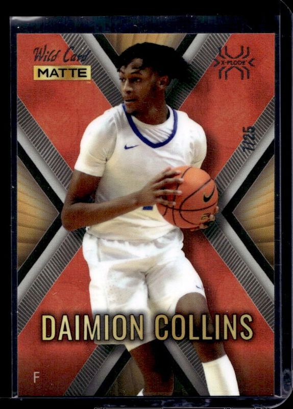 Daimion Collins 2022 Wild Card Matte #MXP-8 X Plode Gold Orange X /25 ...