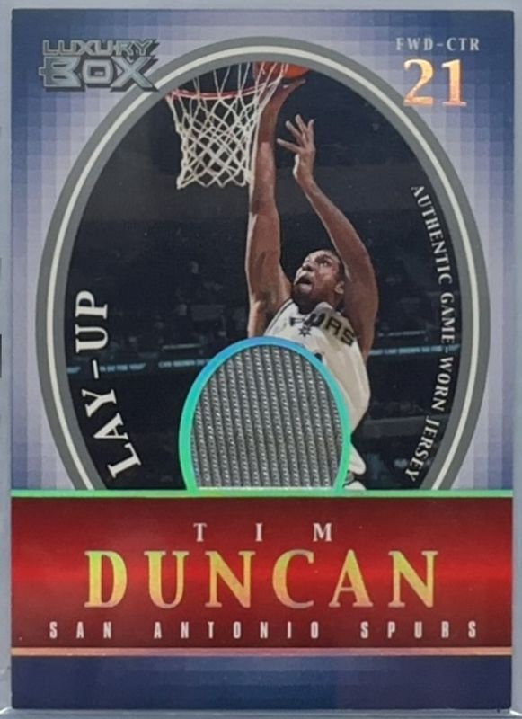 Tim Duncan 2004 Topps Luxury Box #LU-TD Lay Up Relics /500 Price Guide ...