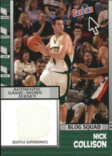 Nick Collison 2005 Bazooka #BBS-NC Blog Squad Relics Price Guide ...