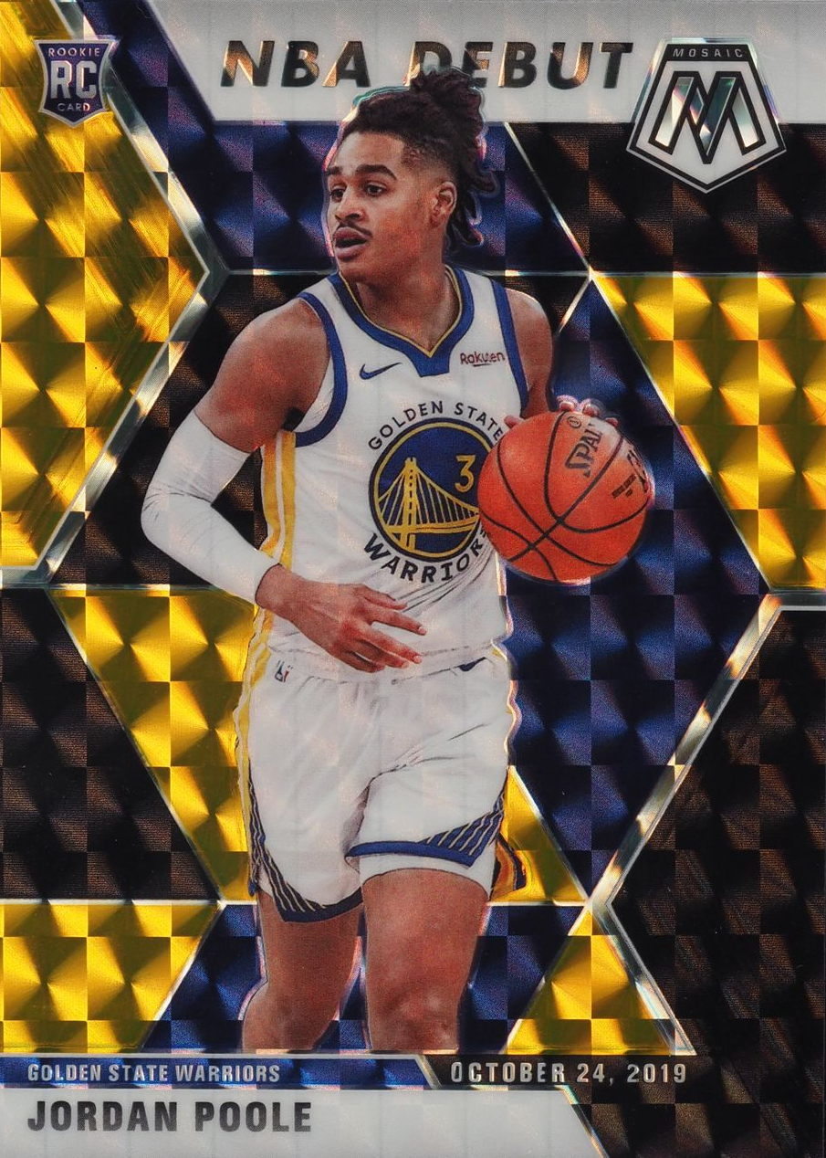 Jordan Poole 2019 Mosaic #261 NBA Debut - Choice Black & Gold /8 Price ...