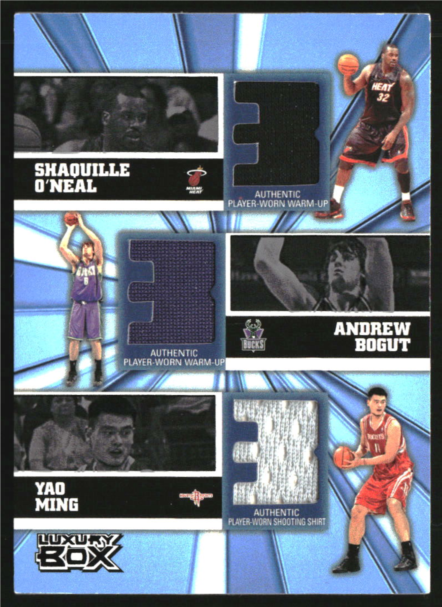 Andrew Bogut / Shaquille O'Neal / Yao Ming 2005 Topps Luxury Box #TR ...