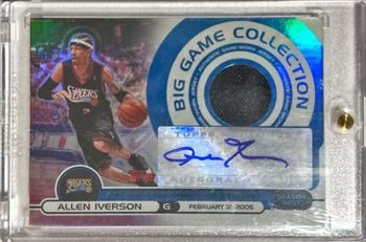 Allen Iverson 2005 Topps Big Game #BGA-AI Relics Autographs /129 Price ...