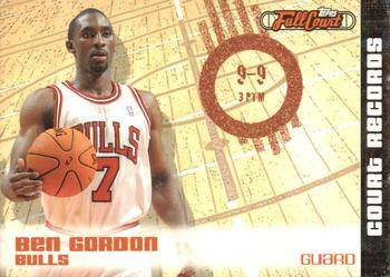 Ben Gordon 2006 Topps Full Court #CR8 Court Records /1499 Price Guide ...