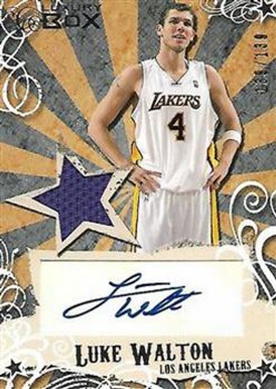 Luke Walton 2006 Topps Luxury Box #MAR-LW Mezzanine Relics Autographs ...