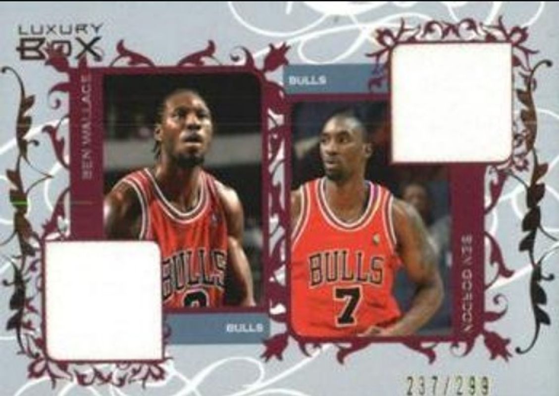 Ben Gordon / Ben Wallace 2006 Topps Luxury Box #CDR-WG Courtside Relics ...