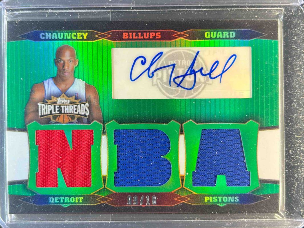 Chauncey Billups 2006 Topps Triple Threads #TTRA-4 Relics Autographs ...