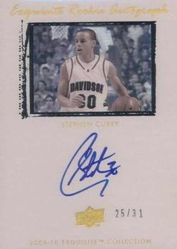 Stephen Curry 2009 Upper Deck Exquisite Collection #72 Rookie Parallel ...