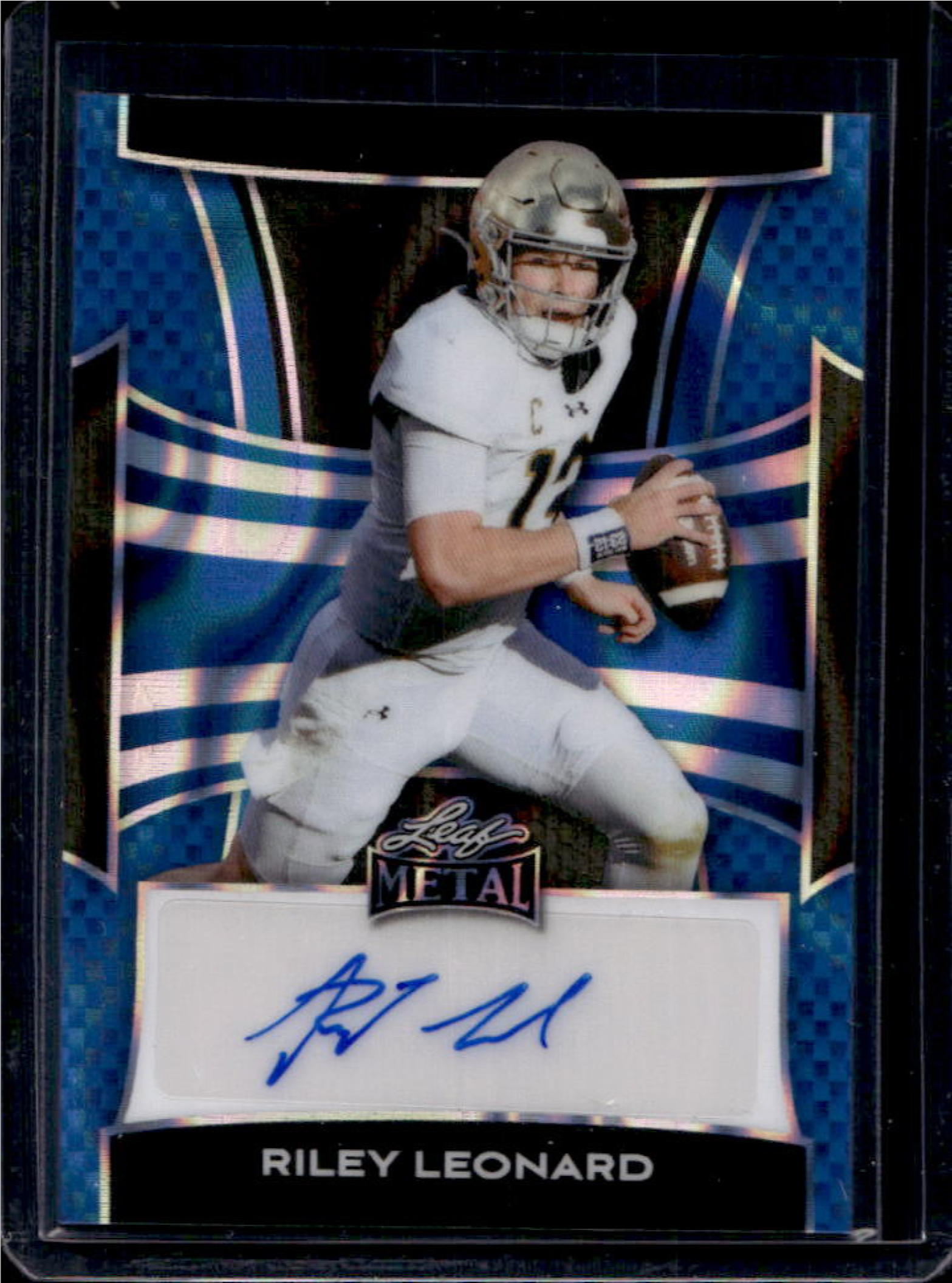 Riley Leonard 2025 Leaf Metal #BA-RL1 Autographs - Lava Blue /12 Price ...