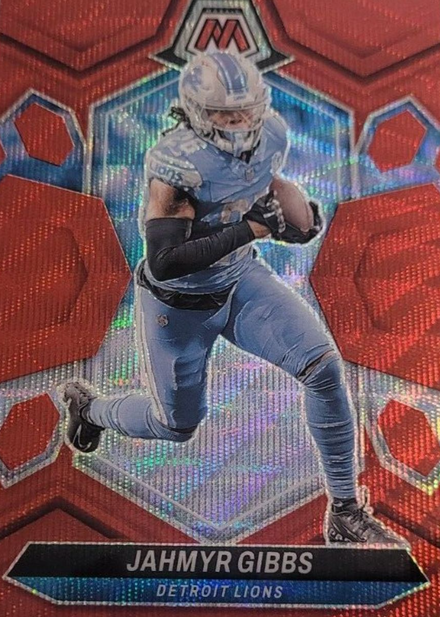 Jahmyr Gibbs 2024 Mosaic #73 Red Wave /9 Price Guide - Sports Card Investor