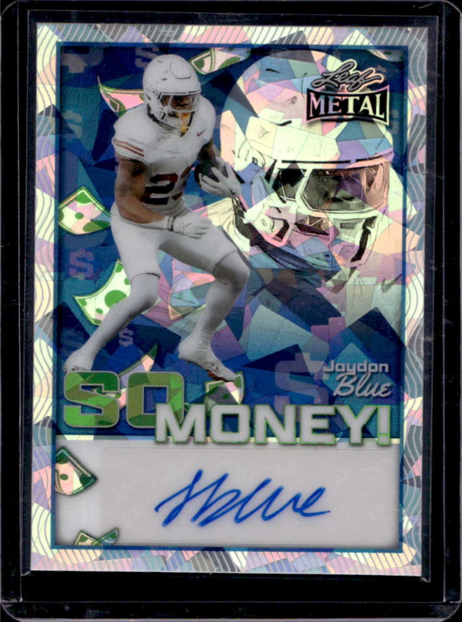 Jaydon Blue 2025 Leaf Metal #SM-JB3 So Money! - Crystals Blue /8 Price ...