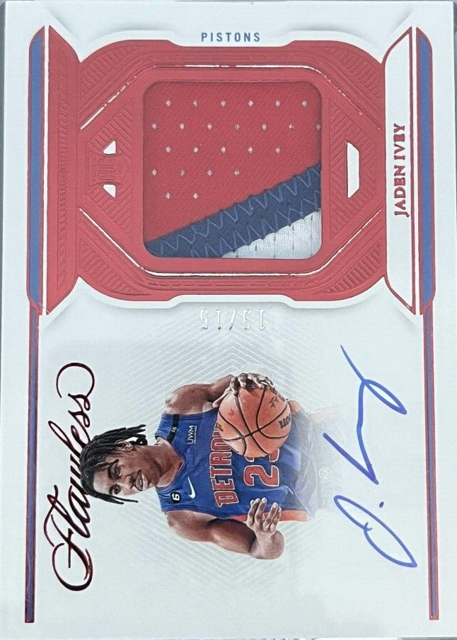 Jaden Ivey 2022 Flawless #FPA-JIV Flawless Patch Autographs - Ruby /15 ...