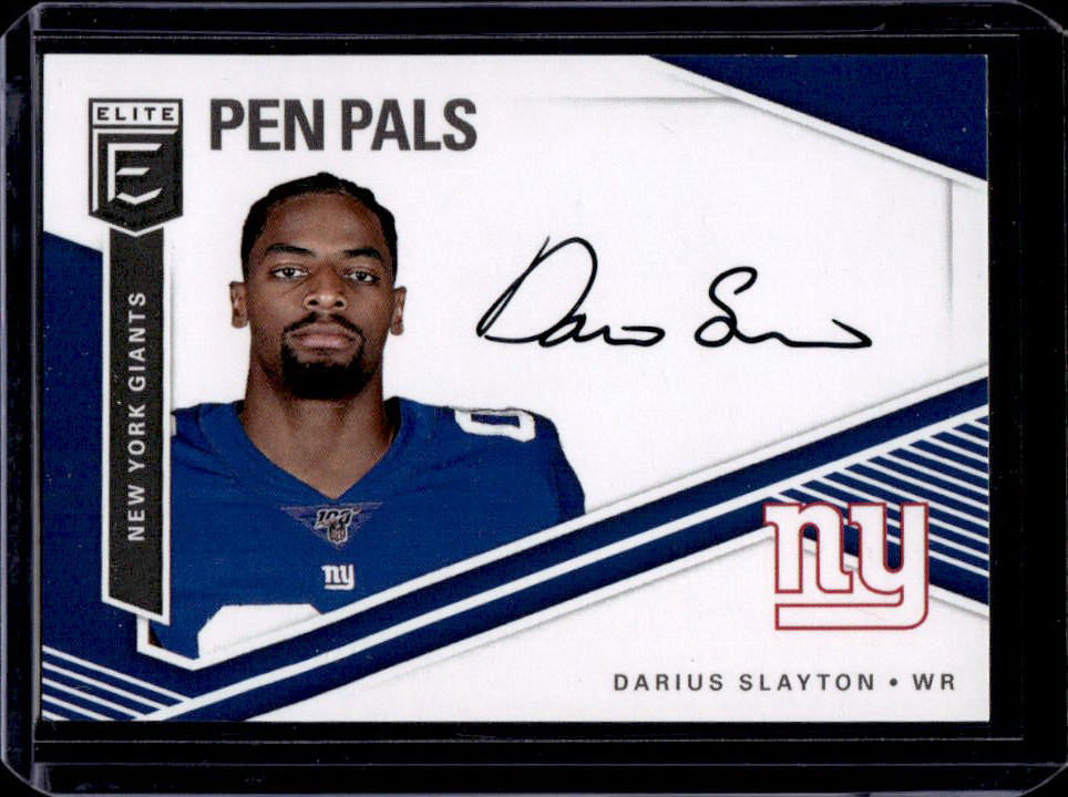 Darius Slayton 2019 Elite #PP-DS Pen Pals Black Gold Ink Price Guide ...