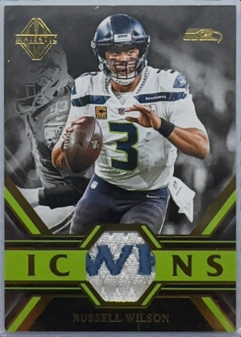 Russell Wilson 2019 Majestic #IM-RI Icons Materials - Gold /25 Price ...