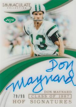 Don Maynard 2019 Immaculate #IHF-DM Immaculate HOF Signatures /99 Price ...