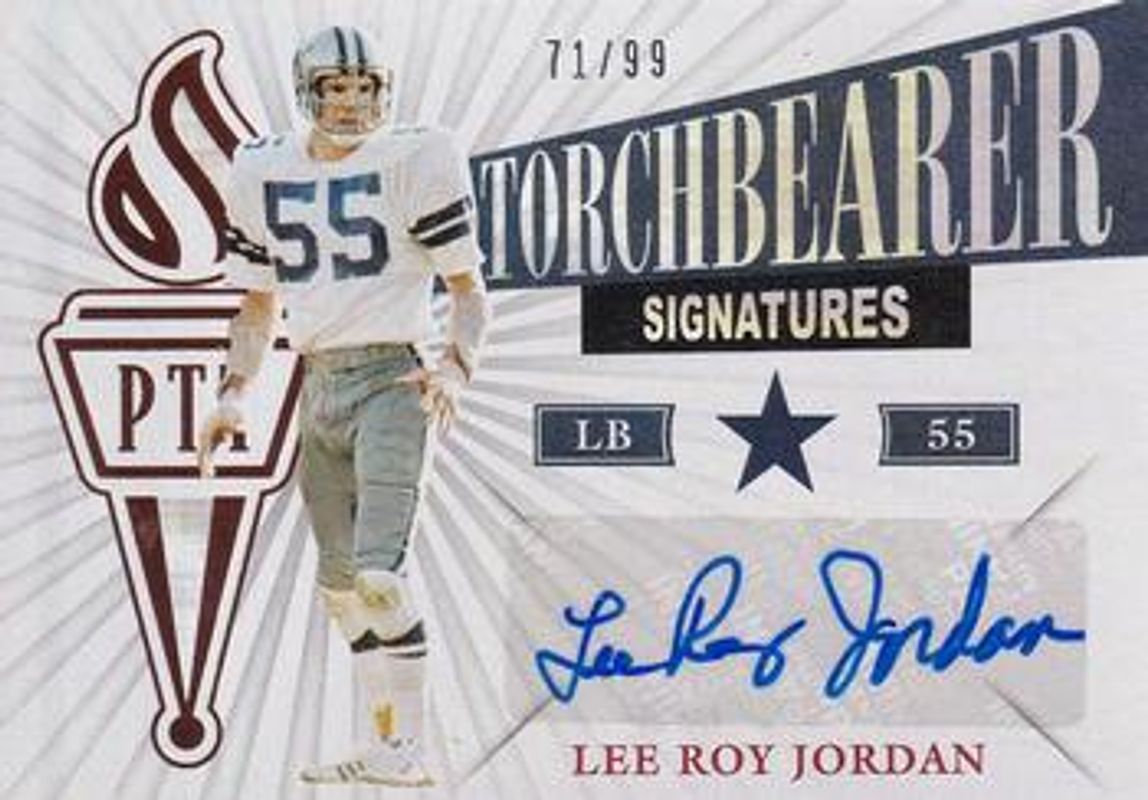 Lee Roy Jordan 2019 Passing The Torch #TS-12 Torchbearer Signatures /50 ...