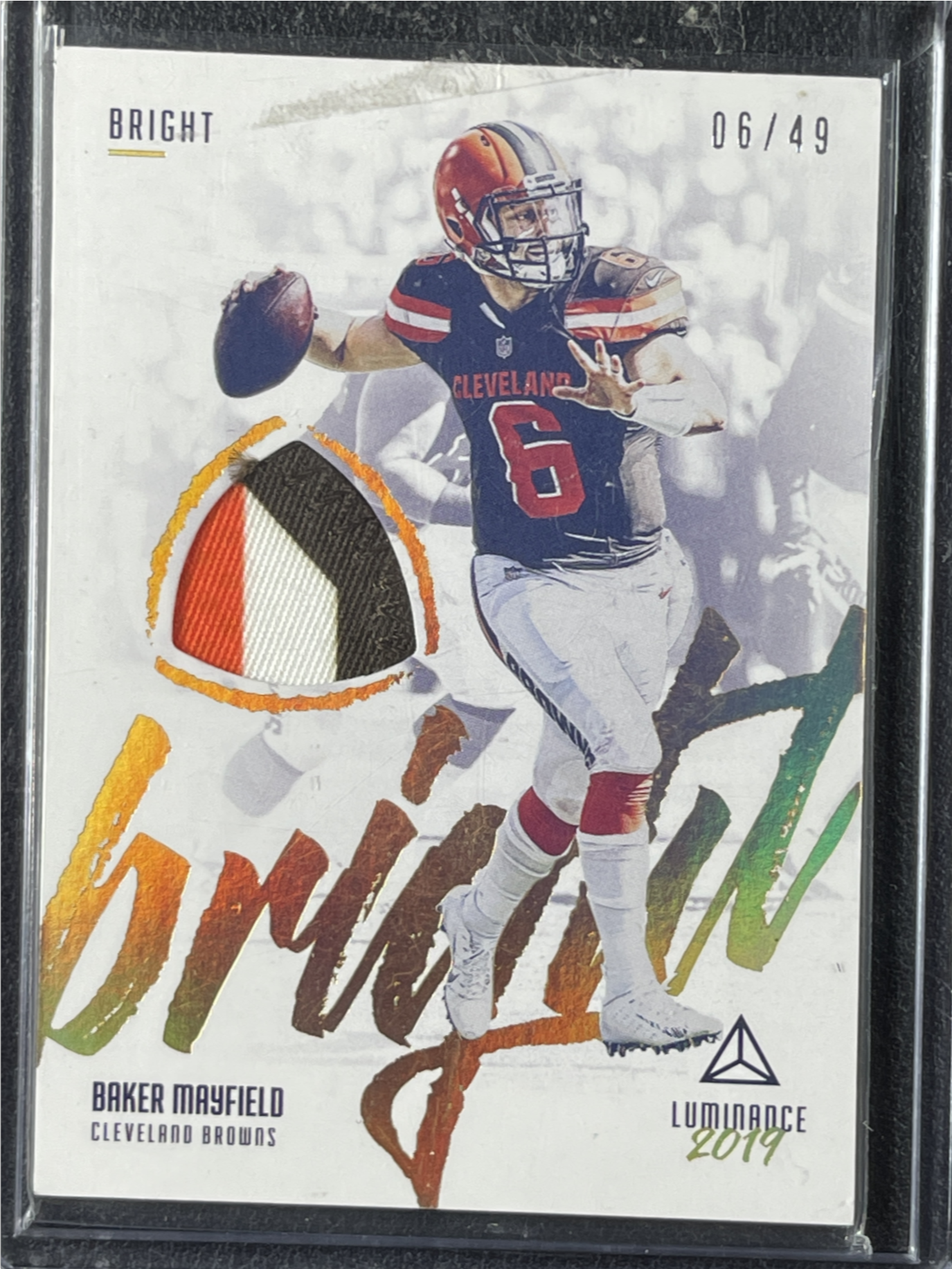 Baker Mayfield 2019 Luminance #BB-1 Bright Beginnings Prime - Gold /49 ...