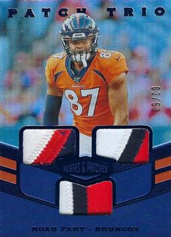 Noah Fant 2019 Plates & Patches #PT-NFA Patch Trio - Blue /50 Price ...