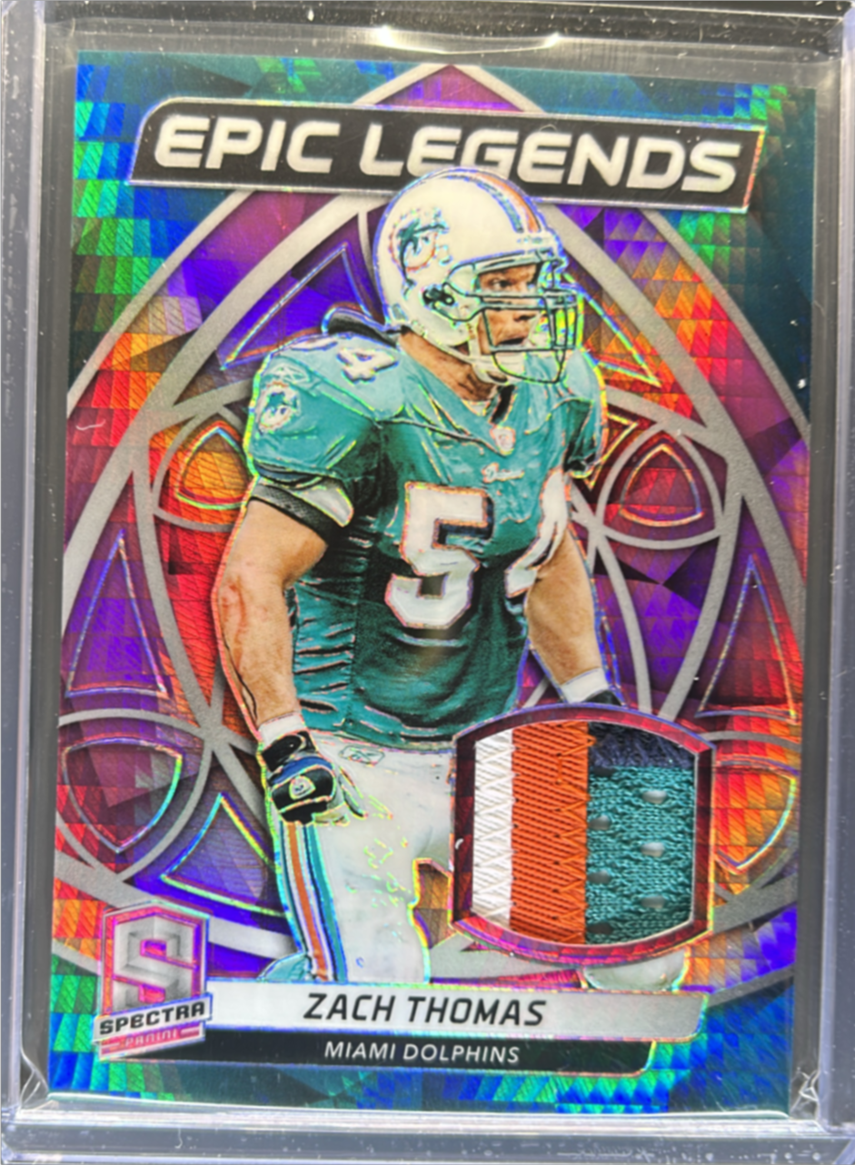 Zach Thomas 2019 Spectra #ELM-10 Epic Legends Materials - Neon Pink /15 ...