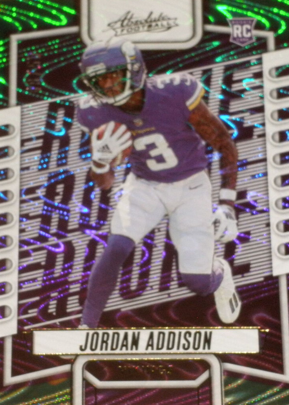 Jordan Addison 2023 Absolute #112 Green Waves /50 Price Guide - Sports ...
