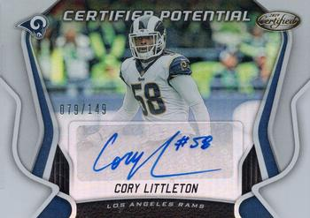 Cory Littleton 2019 Certified #PS-CL Certified Potential Signatures /99 ...