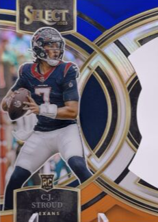 CJ Stroud 2023 Select #183 Premier Level Blue & Orange Die-Cut /35 ...