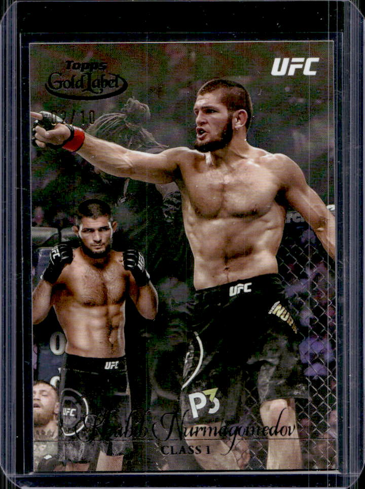 Khabib Nurmagomedov 2024 Topps Gold Label UFC #25 Class 1 - Black /10 ...
